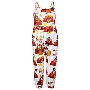 Yousie Girl thanksgiving Outfit Fall Clothes Jumpsuit Romper Size 7 8