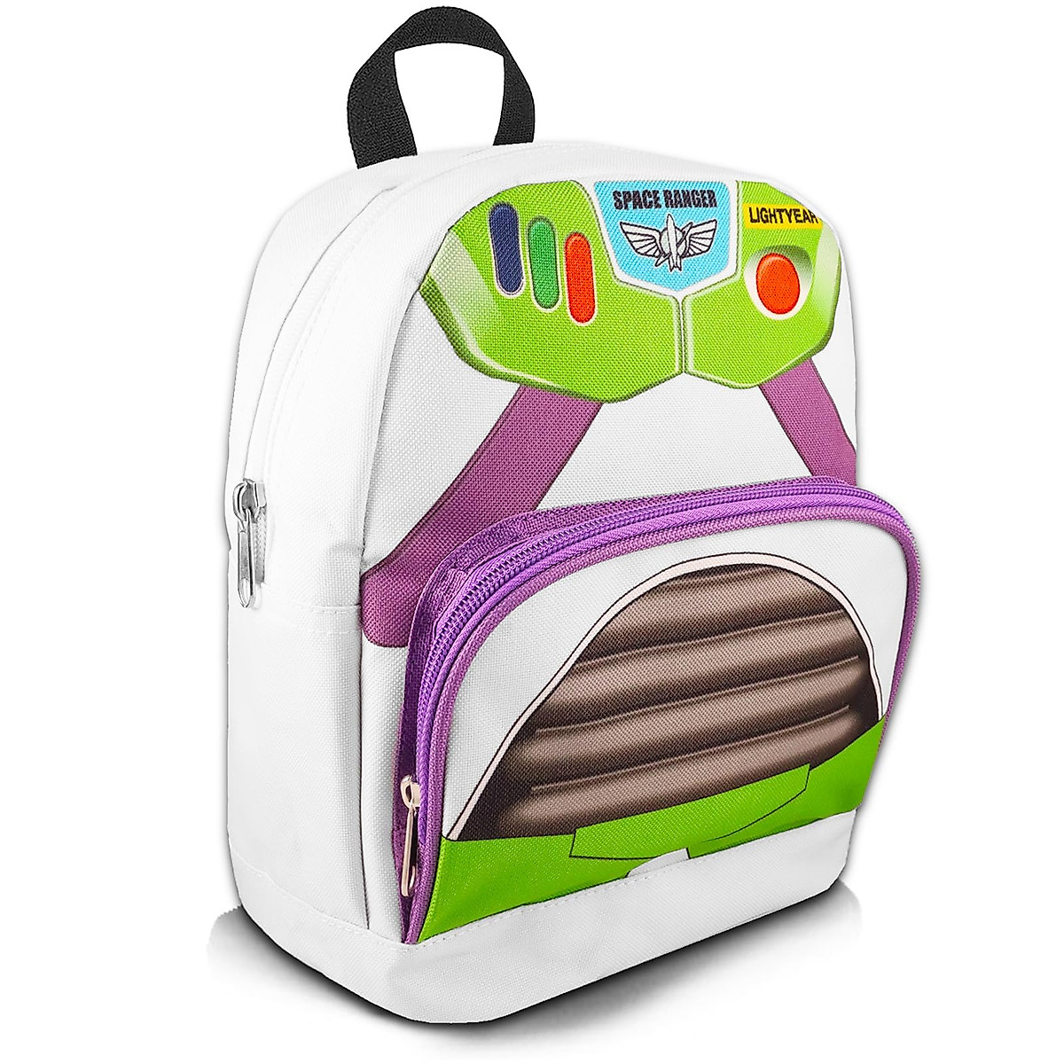 Disney Buzz Lightyear Mini Backpack Set - 10” Canvas Toy Story Backpack with Front Pocket Plus Bottle | Buzz Lightyear Backpack Bundle