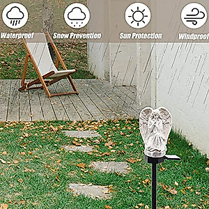 WAYDA Solar Light Outdoor Angle for Cemetery, LED Waterproof Angel Lamp, Solar Angel Lights for Garden, Balcony, Yard, Memorial Gifts