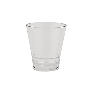 G.E.T. S-11-CL-EC 12 oz. Clear Rim-Full Stackable Glass, Break Resistant (Pack of 4)