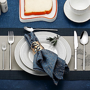 Forged Silverware Set for 8, Heavy Duty Stainless Steel Flatware Set, Prendcyx 40 Piece Premium Cutlery Sets including Spoons and Forks Set, Dishwasher Safe