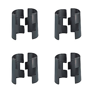 METRO 9985 Replacement Plastic Split Sleeves for Super Erecta Industrial Wire Shelving, Black, Pack of 4