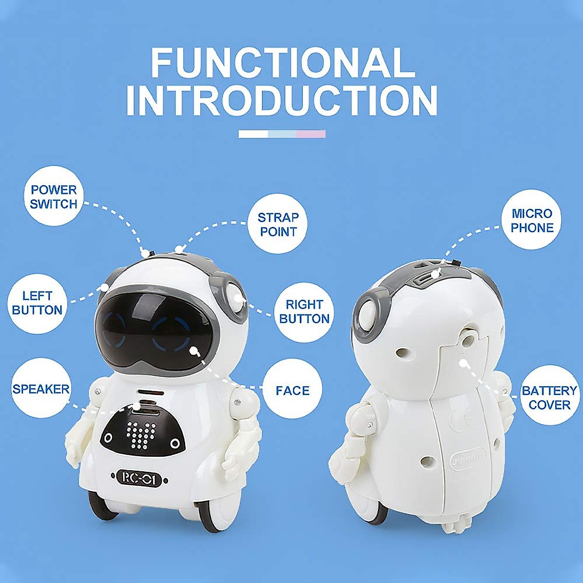 GoolRC 939A Pocket Robot Talking Interactive Dialogue Voice Recognition Record Singing Dancing Telling Story Mini Robot