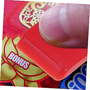 TOKIDNY 10pcs Scraper Ticket Scratcher Tool Ticker Scrapers Scratching Tools Scratch Off Tool for Tickets Ticket Scratchers Stickers Plastic Red