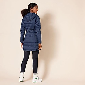 Amazon Essentials Women's Regular-Fit Lightweight Water-Resistant Packable Hooded Puffer Coat (Available in Plus Size), Navy, X-Large