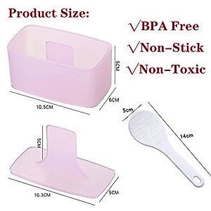 JAMCARI Musubi Maker Press - Non Stick, BPA Free, Luncheon Meat Press, Musubi Maker Mold, Onigiri Mold, Sushi Making Kit with Small Rice Paddle, 2Pack