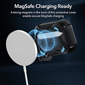 ESR for AirPods Pro 2nd Generation Case (HaloLock), Compatible with Airpods Pro Case 2nd/1st Gen (2023/2022/2019), Compatible with MagSafe, Powerful Drop Protection, Magnetic Lid, Black