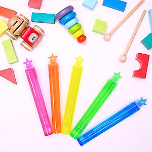 40 Pack Bubbles for Kids Party Favors - 5 Colors Mini Stars Bubble Wand Bulk with Bubbles Refill Solution Toys for Carnival Christmas Fiesta Easter Basket Goodie Bag Stuffers Birthday Gifts Supplies