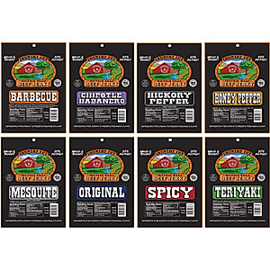 Buffalo Bills 12-Piece Beef Jerky Sampler Patriotic 6-Pack Gift Cooler (12 mixed 1.5oz jerky packs)