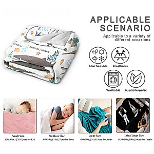 Shark Blanket Shark Gifts for Kids Boys Girls Shark Lovers Types of Sharks Plush Cozy Flannel Cute Animal Educational Throw Sheet 50" X 40" Decor for Couch Daycare Nap Birthday Decorations Bedroom