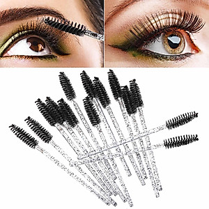 200 Mascara Wands Disposable Eyelash Brush Spoolies，Eye Lashes Eyebrow Extension Applicator Pink Black Tbestmax