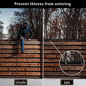 EcoGrowth Bird Spike for Small Birds and Cat, Pigeon Spike for Outside, Critters Fence Spike for Fence, Wall, Roof, Railing - 24 Pack [35.4FT]