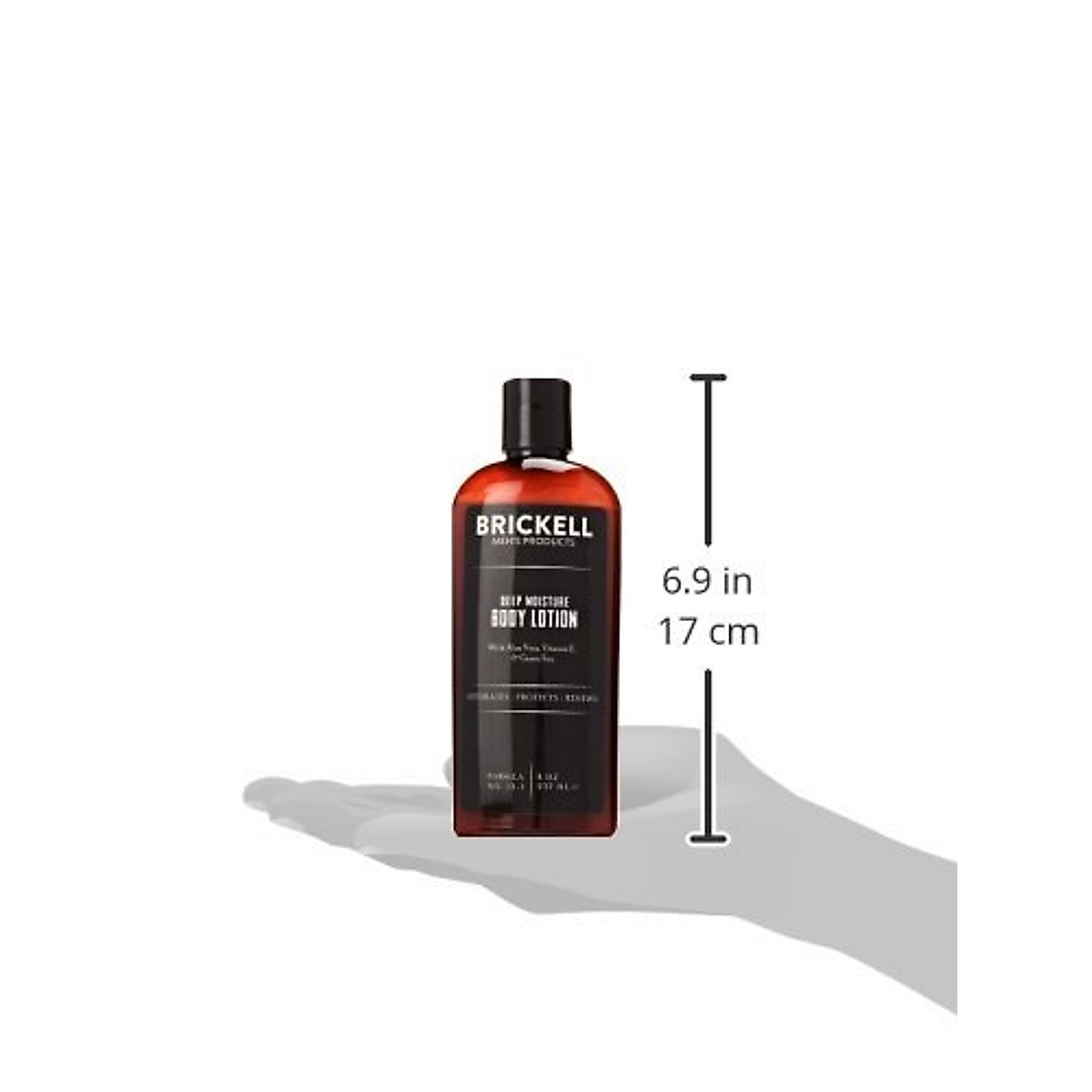 Brickell Men's Deep Moisture Body Lotion for Men, Natural and Organic Protects and Hydrates Dry Skin, 8 Ounce, Scented