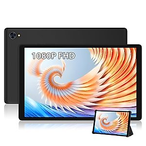 TOSCiDO 2023 Tablet 10.1 inch Android Tablets 1080P FHD in-Cell LCD Screen, 4GB+64GB Expand to 1TB, Octa-Core CPU, 1920 x 1200 Resolution,8M&13M Dual Camera, Bluetooth5.0, Wi-Fi, GPS-Black