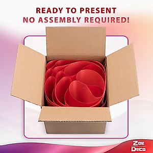 Zoe Deco Pre-Assembled Car Bow (Red, 23 inch) Gift Bows, Giant Bow for Car, Birthday Bow, Huge Car Bow, Car Bows, Big Bow for Gifts, Christmas Bows for Cars, Gift Wrapping, Big Gift Bow