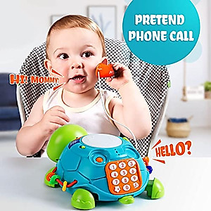 MAGIBX Educational Toys for 1 2 Year Old Boy Girl Gifts, Baby Toys 6 to 12 Months, Crawling Toys for Babies 6-12-18 Months Tummy Time, Light Up Musical Turtle Toys for 1 Year Old First Birthday Gifts