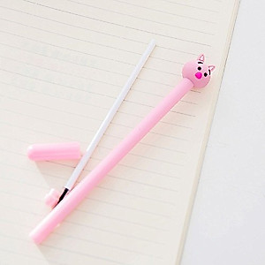 GOOTRADES 8 Pack Cute Pig Writing Gel Ink Pen for Office School Student,0.38 mm Tip