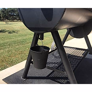ZBXFCSH Grill Grease Bucket Fits Traeger/Pit Boss Wood Pellet Grills, Drip Bucket for Oklahoma Joe's, Grill Grease Bucket Fits Most Offset Smokers, Black