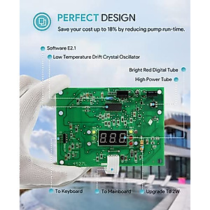sixcow IDXL2DB1930 Display Board Replacement for Hayward H350FDP, Universal H-Series Induced Draft Heater Models H250IDL2, H350IDL2, and H400IDL2