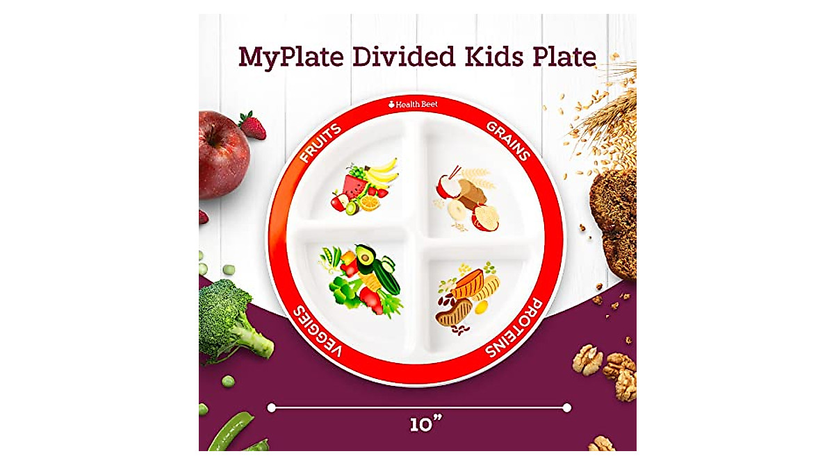 Health Beet MyPlate Portion Plates for Healthy Kids