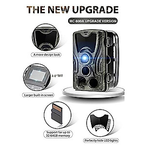 DUONIANHESJ HC801A Hunting Camera 16MP 32GB/64GB IP65 Photo Traps 0.3s Trigger Time 940nm Wild Camera 1080P Waterproof Trail Camera (Color : 1pc, Ships from : China)