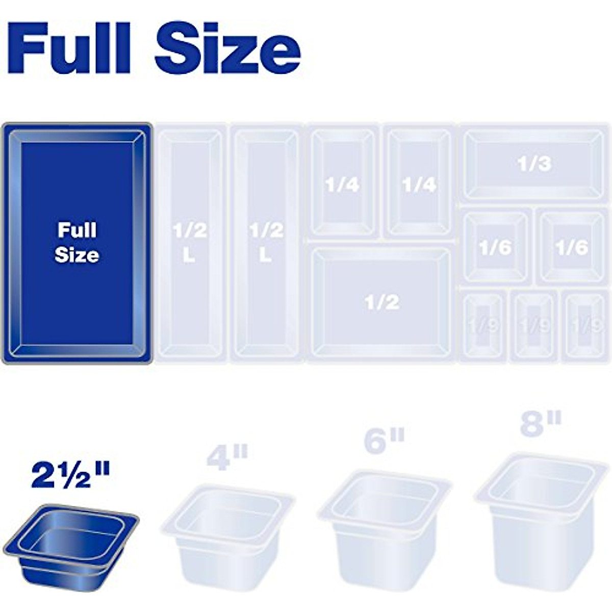 CFS 10400B03 StorPlus High Heat Food Pan, 2.5" Deep, Full Size, Black