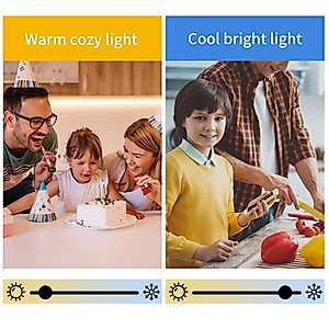 LEDEPLY A15 LED Smart Bulb, Compatible with Alexa, Google Home, E26, 5W=40W, Color Changing, Dimmable WiFi Light Bulbs, No Hub Required, 3 Pack