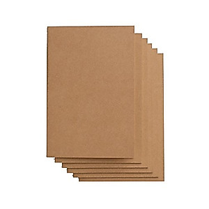 Travel Journal Set With 6 Notebook Journals for Travelers - Kraft Brown Soft Cover - 5.5” x 8.25” - 60 Blank Pages/ 30 Sheets