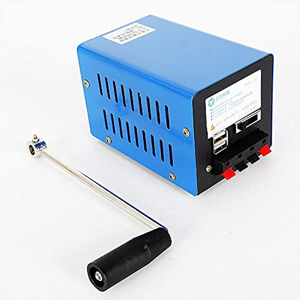 Multifunction Generator 20W High Power Manual Dynamo Hand Crank Charger Generator USB Generator Charging Emergency Generator Portable Blue Manual Hand Crank Generator For Travel Camping Hiking Survial