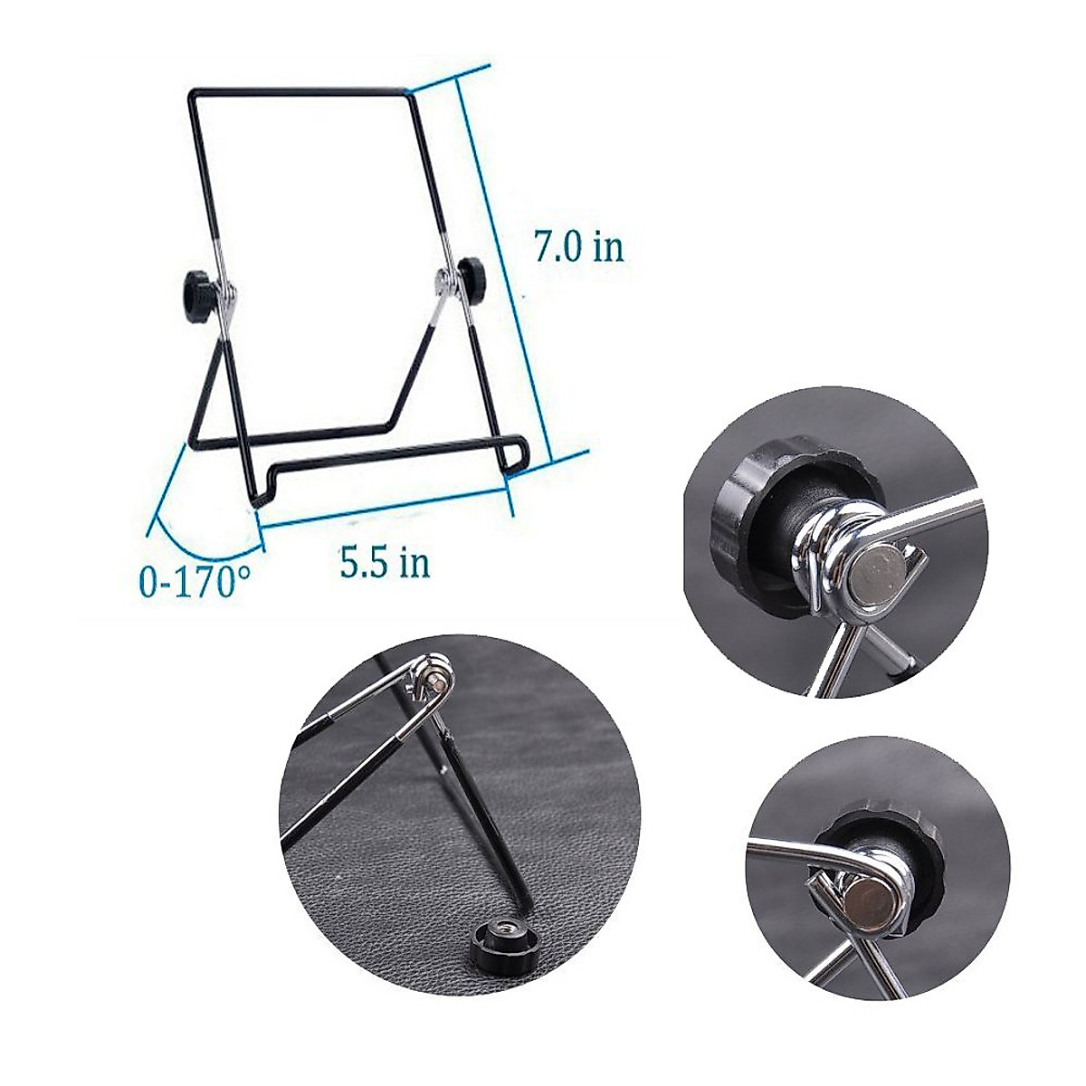 Tablet Stand, Portable Foldable Tablets Multi-Angle Non-Slip Adjustable Metal Holder Cradle Fit for 9-12.9 inch Tablet PC, Pad (2 Pack)