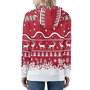 TOFRIMADE Zip Up Hoodie Women Christmas Trendy Hoodies y2k Teen Girl Fall Winter Jacket Oversized Sweatshirts Casual Drawstring Zipper Hoodie with Pockets