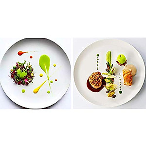 Professional Small Precision Culinary Drawing Decorating Spoons Set,2 Pcs Multi-use Stainless Steel Chef Culinary Drawing Spoons for Decorative Plates,Cake,Dessert with Comfortable Handle