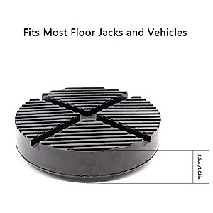 GRADE Universal Floor Jack Rubber Pad Jack Pad Adapter Pinch Weld Side Frame Rail Protector Puck/Pad (2 Pack)