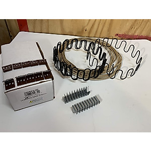 Galaxy Supply Inc. Zig Zag- Springs 11 Gauge 21 x 4 pcs,Plus Special Package 10 pcs 7 Holes Clip +20 pcs Stay Wire Clips + 10 feet of Springing Wire for All Upholstery Use, Black