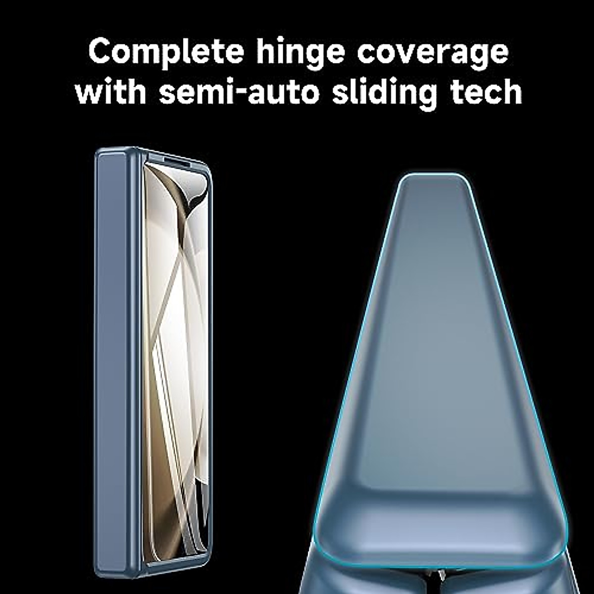 for Samsung Galaxy Z Fold 5 Cover: Lightweight Stylish Soft Phone Kickstand Case - Hinge Protection Slim Protective Phone Case for Samsung Z Fold 5 5G 2023 - Blue