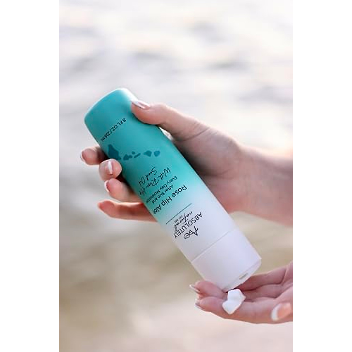 Absolutely Natural After Sun Lotion & Moisturizer with Aloe Vera, Rose Hip Oils, & Vitamin E | Helps Prevent Anti-Aging & Sunburn Relief - 8 Fl Oz