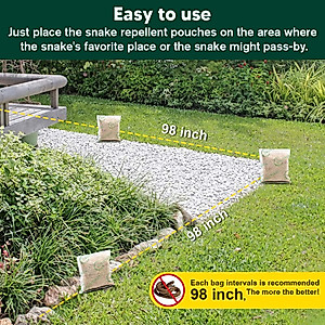 Lowojusl Snake Repellent for Yard Powerful,Outdoor Snake Away Repellent, Snake Out Snake Repellent,Effective Repellent for Snakes, Snakes Repellents for Outdoor Safe Around Kids and Pets 8-Pack