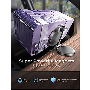 LISEN Magnetic Car Phone Holder for 6 Strong Magnets, 360 Rotatable, Fits 4.7-7.0in Phones, Universal Compatibility