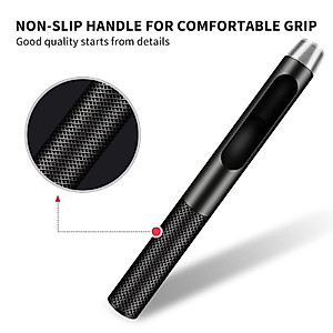 Leather Hole Punch, Leather Punch (6 Pcs Belt Hole Puncher), Industrial grade black punch, hand polished, more sharp and durable for Leather Watch Band, Leather, Gasket Belt etc. Hole Punch(1.5mm-5mm)