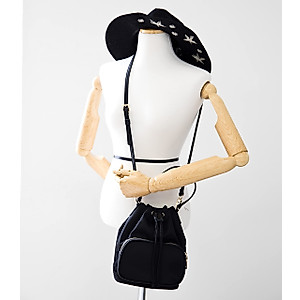 1071 Nylon Roomy Crossbody Bucket Bags Water Proof Purses Wristlet Handbags