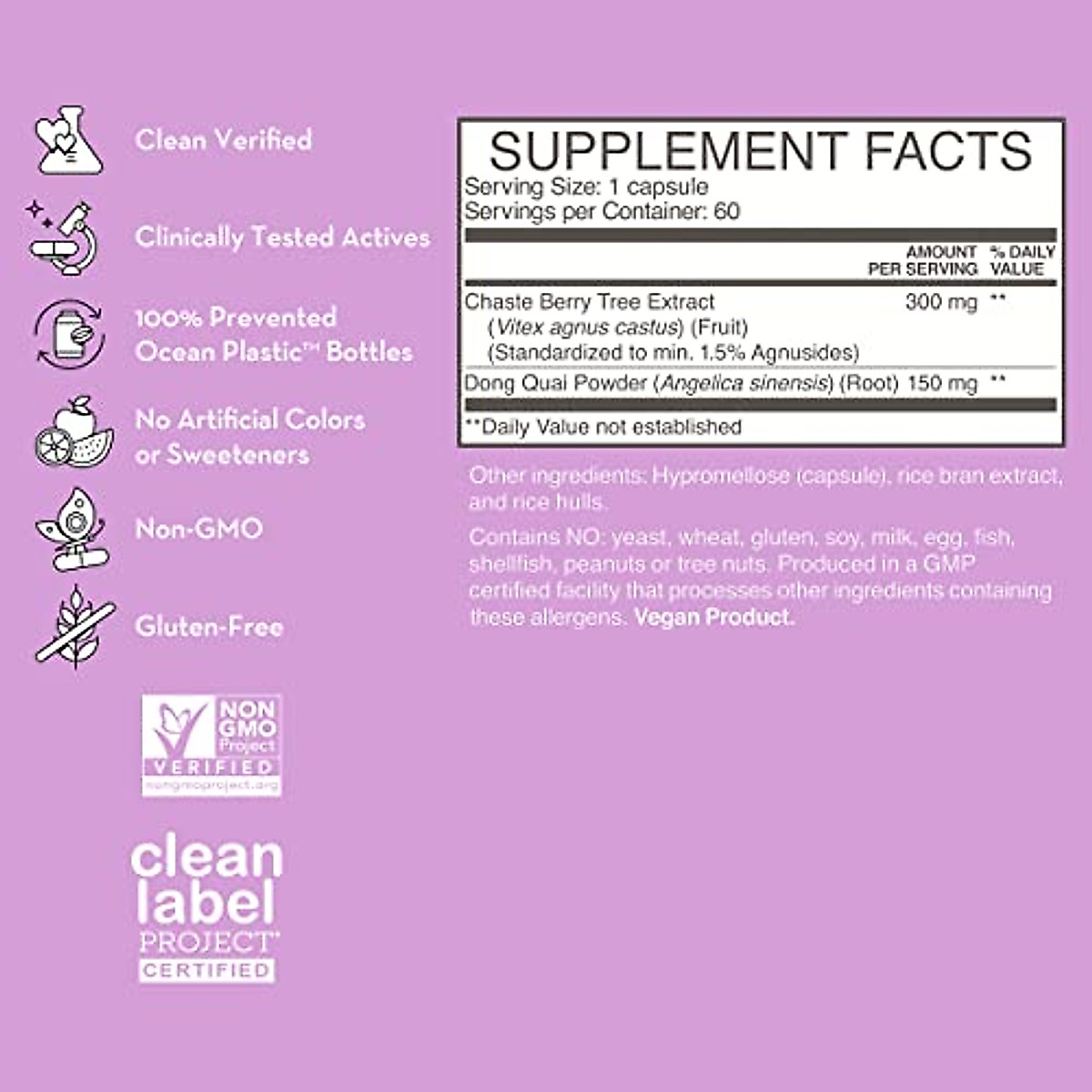 HUM Moody Bird - PMS, PMDD & Mood Supplement for Women - Chasteberry + Dong Quai Root Support for Cramps, Cravings, Irritability & Hormone Balance - Daily Period Relief (60 Vegan Capsules)