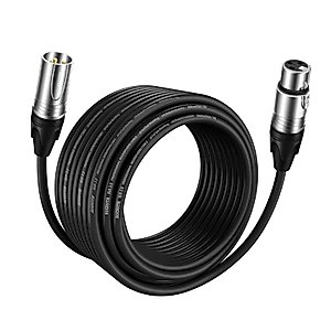 Augioth XLR Cable 100 ft, Microphone Cable, XLR Male to Female Balanced Microphone Cord 3 pin, Mic Cord, XLR Male to Female
