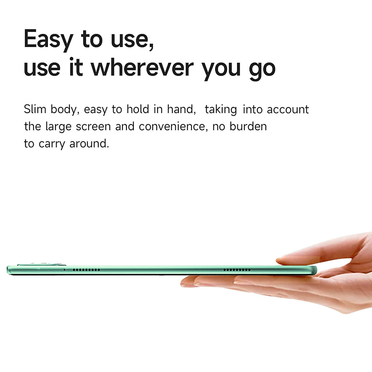 EBTOOLS 10.1in Tablet, 4G WiFi, 6GB RAM 128GB ROM, Octa Core, 8MP 24MP Cameras, GPS Function, Type C 5000mAh Rechargeable Green Calling Tablet, for Android 10.1