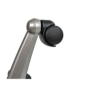 Flash Furniture Mid-Back Transparent Black Mesh Drafting Chair with Graphite Silver Frame and Flip-Up Arms