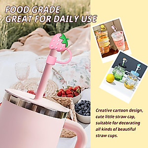 ZIZAISM Straw Cover Cap for Hydroflask Tumbler 40 oz / 32 oz, Silicone Straw Covers for Hydro Flask, for 10mm Straw, Reusable, BPA Free - 6PCS