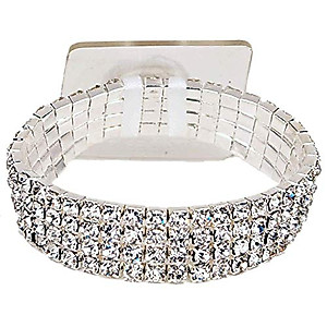 Fitz Design Corsage Bracelet-Rock Candy Dazzle Lawn Garden, White