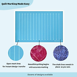 Full Line Stencil - 1" Parallel Lines Stencil, Template for Free Motion Quilting, Domestic Machine Quilting, Hand Quilting, or Long-Arm Quilting (30708)