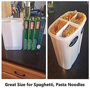 MORNITE Food Airtight Container, Cereal Container Storage, Pasta Spaghetti Container Box Jars for Kitchen Noodles Nuts Snacks Rice,Green