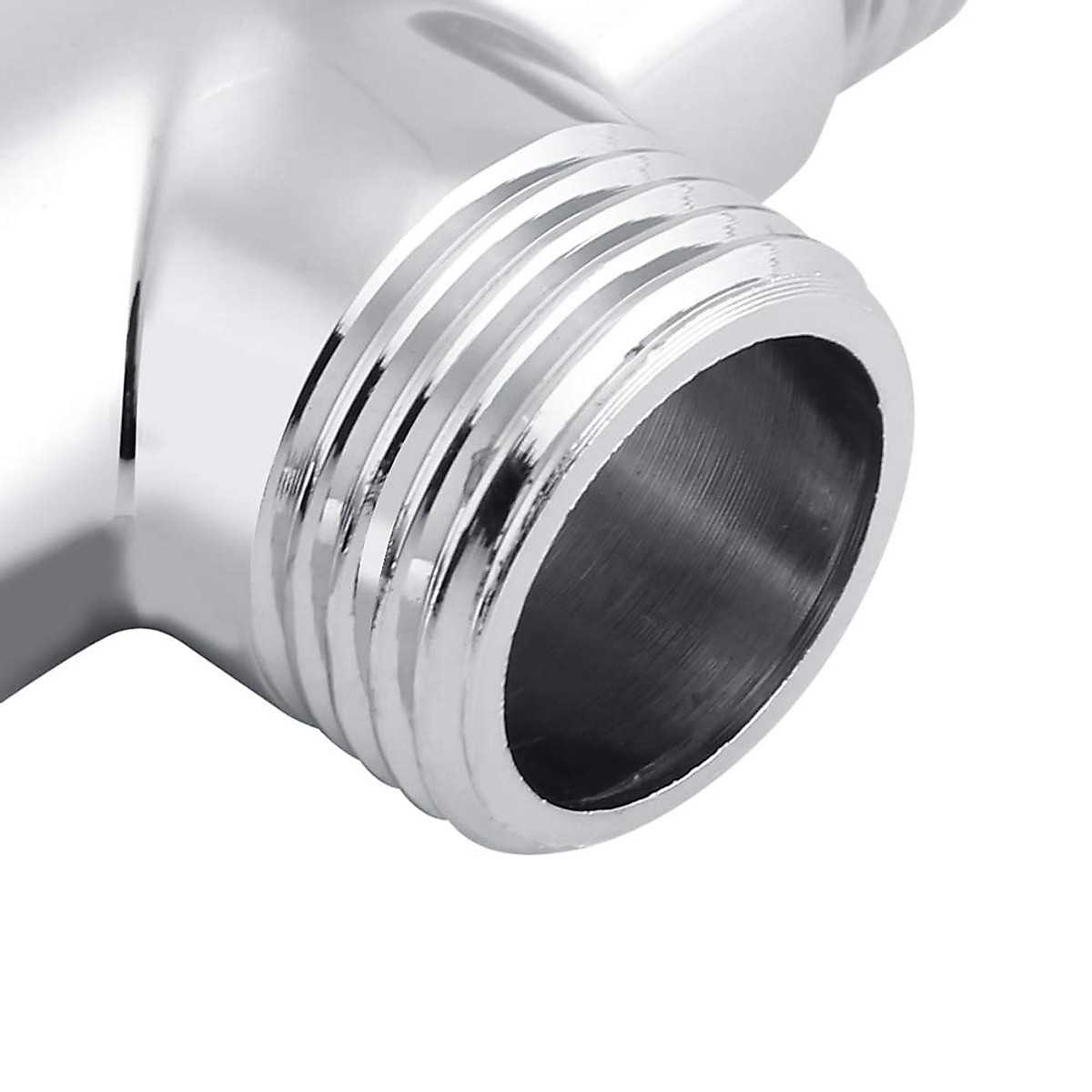 Shower Arm Diverter 3-Way T Shape Diverter Shut Off Valve Shower Toilet Bidet Sprayer Water Adapter Chrome Color Universal Sprayer Attachment Replacement Part