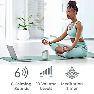 Pure Enrichment® Wave™ Mini Zen Soothing Sound Machine - Portable Sound Machine for Yoga Studios, Travel & Sleep - 6 Relaxing Sounds, Optional Timer & Rechargeable Lithium Battery (Tranquil Green)
